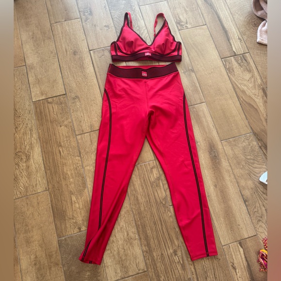 ALO Yoga | Pants & Jumpsuits | Alo Line Up Set In Bold Red | Poshmark